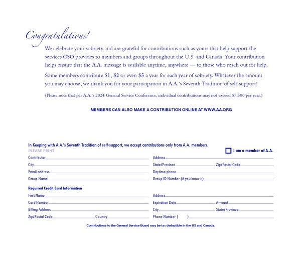 Birthday Contribution Envelope